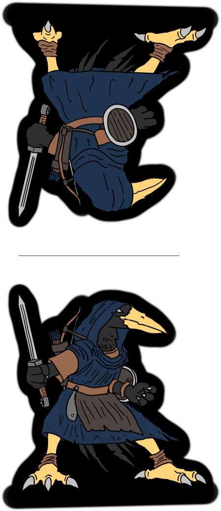 Kenku Birdman Reporting For Duty - Cartoon (479x1280), Png Download