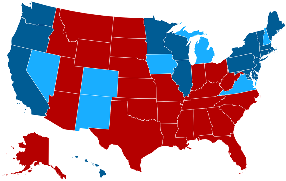 1000 X 618 1 - United States Governor Map (1000x618), Png Download