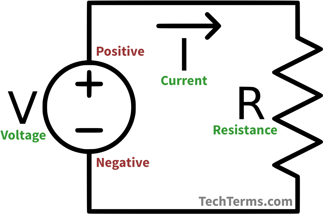 Circuit Diagram With Current Flowing From Positive - Electronic Circuit ...