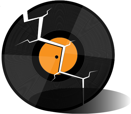 Download Broken Vinyl Record Illustration Vector And Transparent ...