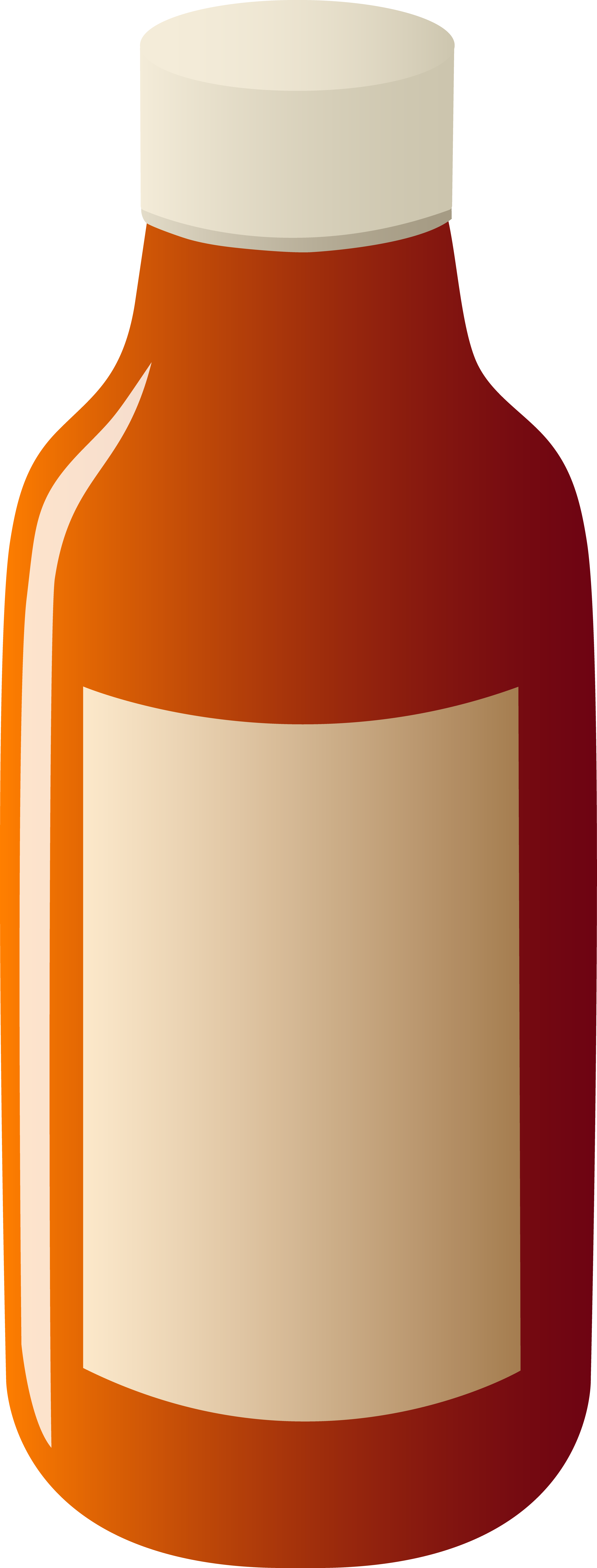 Label Clipart Bottle Cute - Blank Label Bottle (3350x8798), Png Download