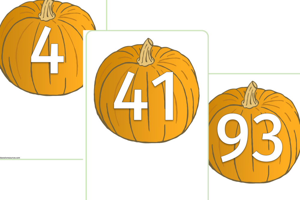 Pumpkin Numbers 0-100cover - Number (1000x667), Png Download