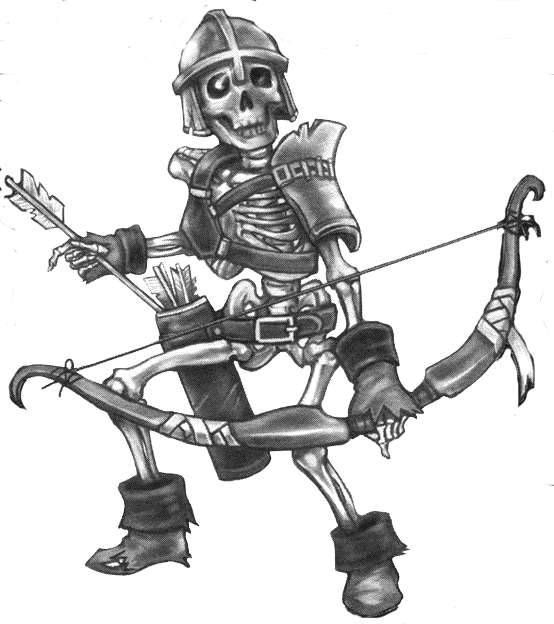 Skeleton Archer (554x624), Png Download