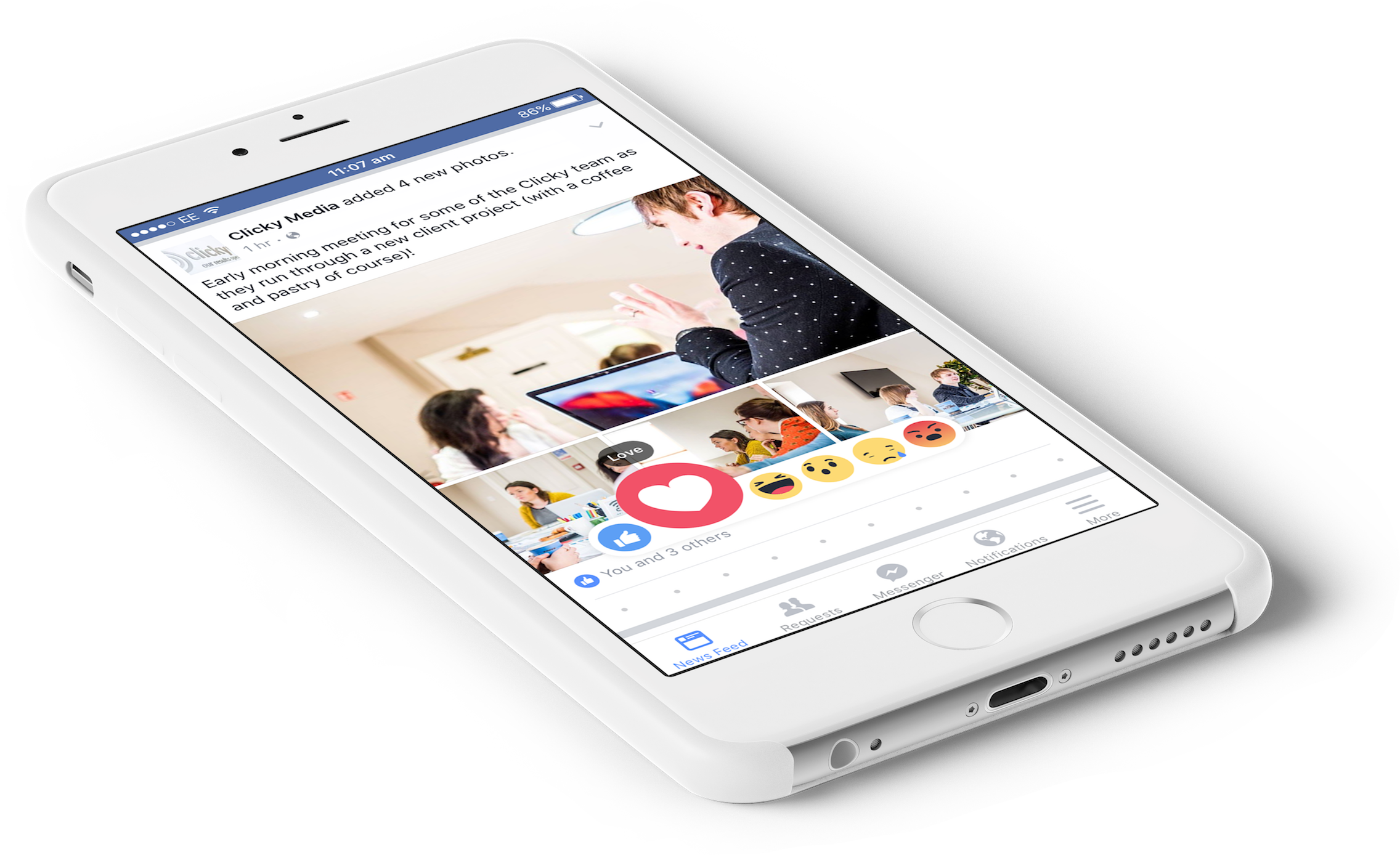 Fb Reaction - Facebook (2500x1501), Png Download