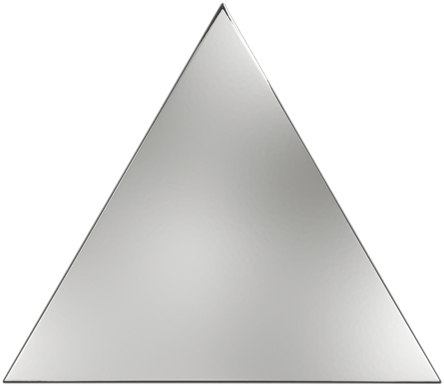 Silver - Triangle (1000x1000), Png Download