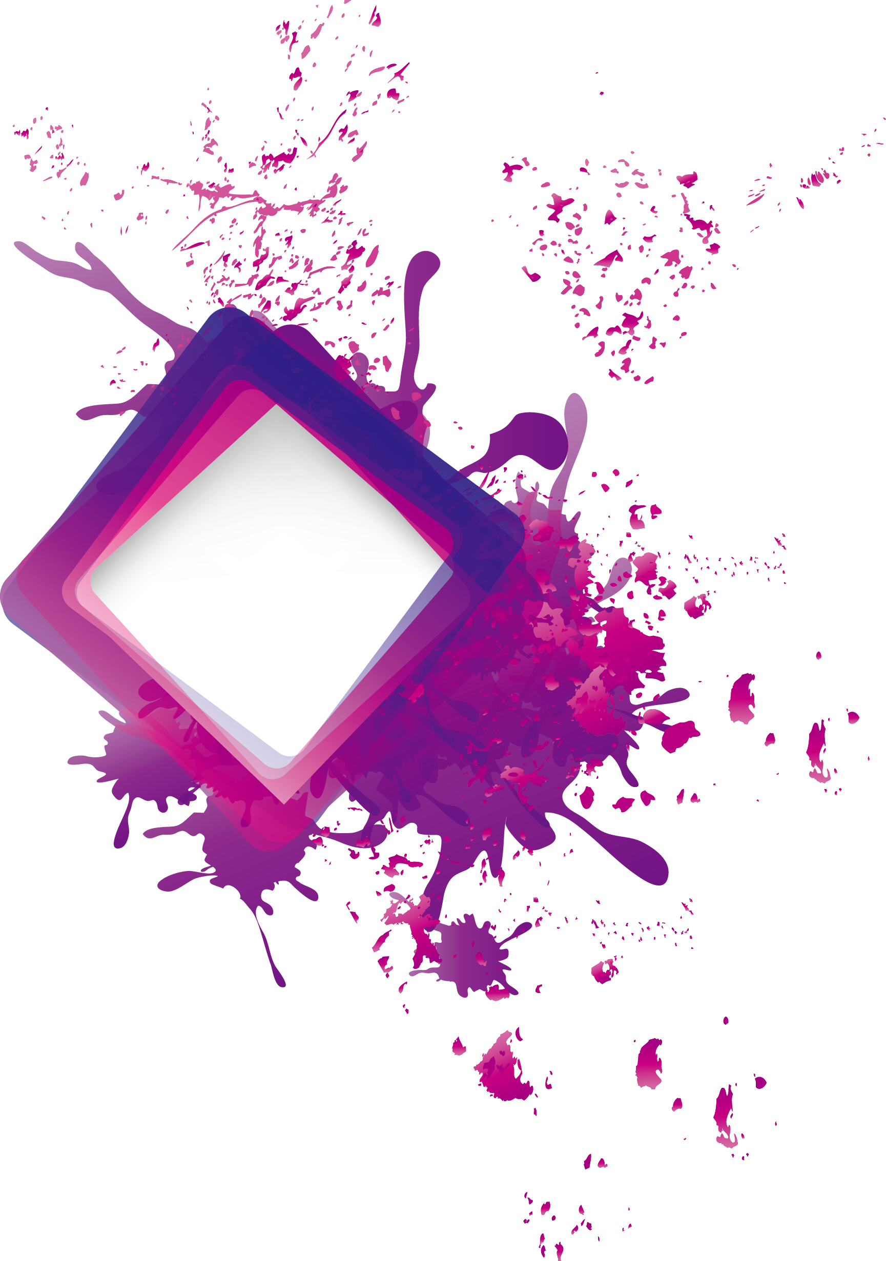 Ink Border Transprent Png Free Download - 3d Text Frame Png (1729x2461 ...