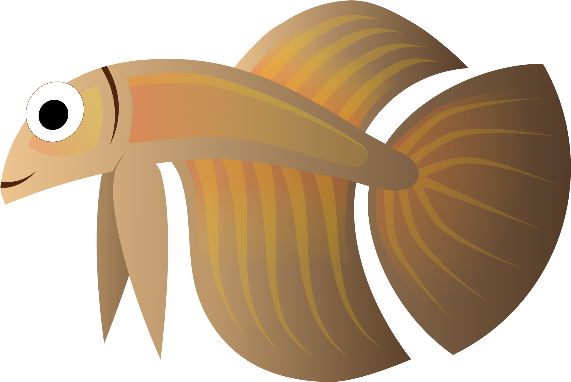 Download Abstract Fish 4 1969px 350 - Brown Fish Clipart | Transparent ...
