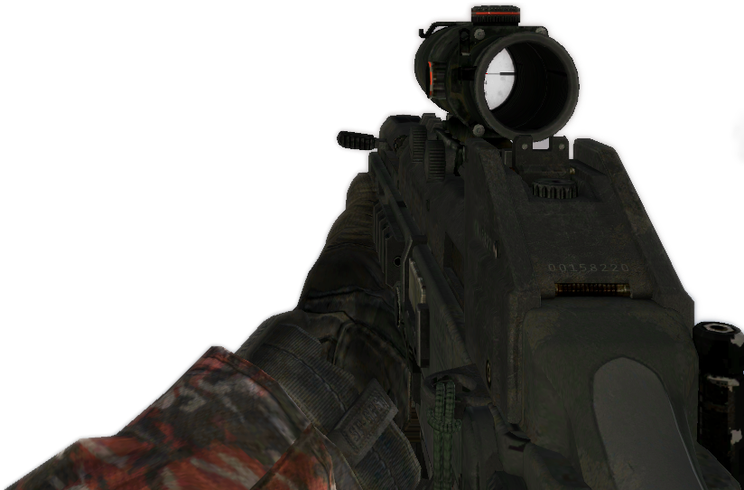 Ump45 Acog Scope Mw2 - Mw2 F2000 Red Dot (823x549), Png Download
