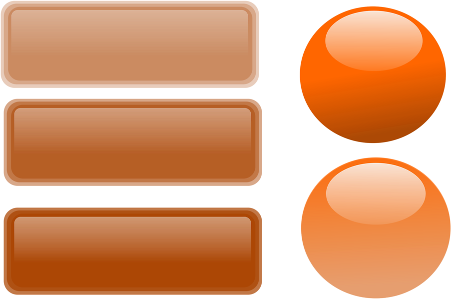 Download Illustration Of A Blank Glossy - Stock Button | Transparent ...