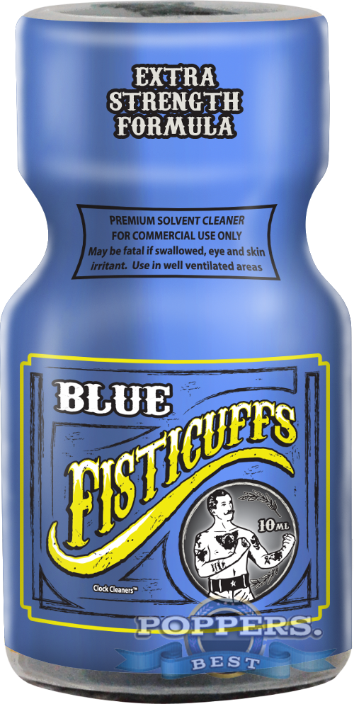Fisticuffs Blue Poppers - Bottle (500x994), Png Download