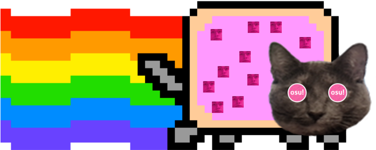 Nyan Cat Transparent Png (900x480), Png Download