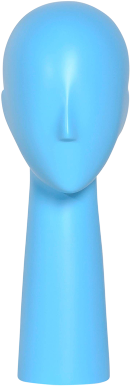 Abstract Female Head Form Blue (1000x1000), Png Download