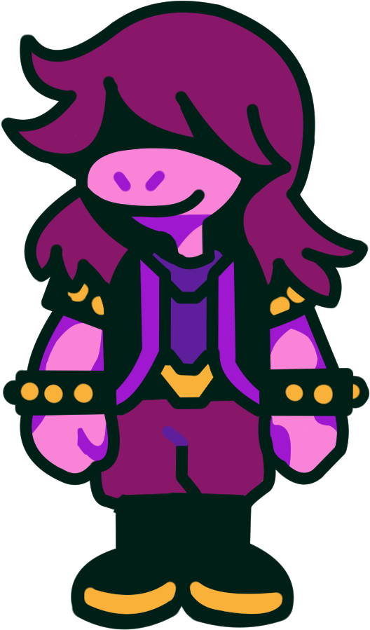 Creationanother Non-pixelated Character Sprite - Susie Deltarune ...