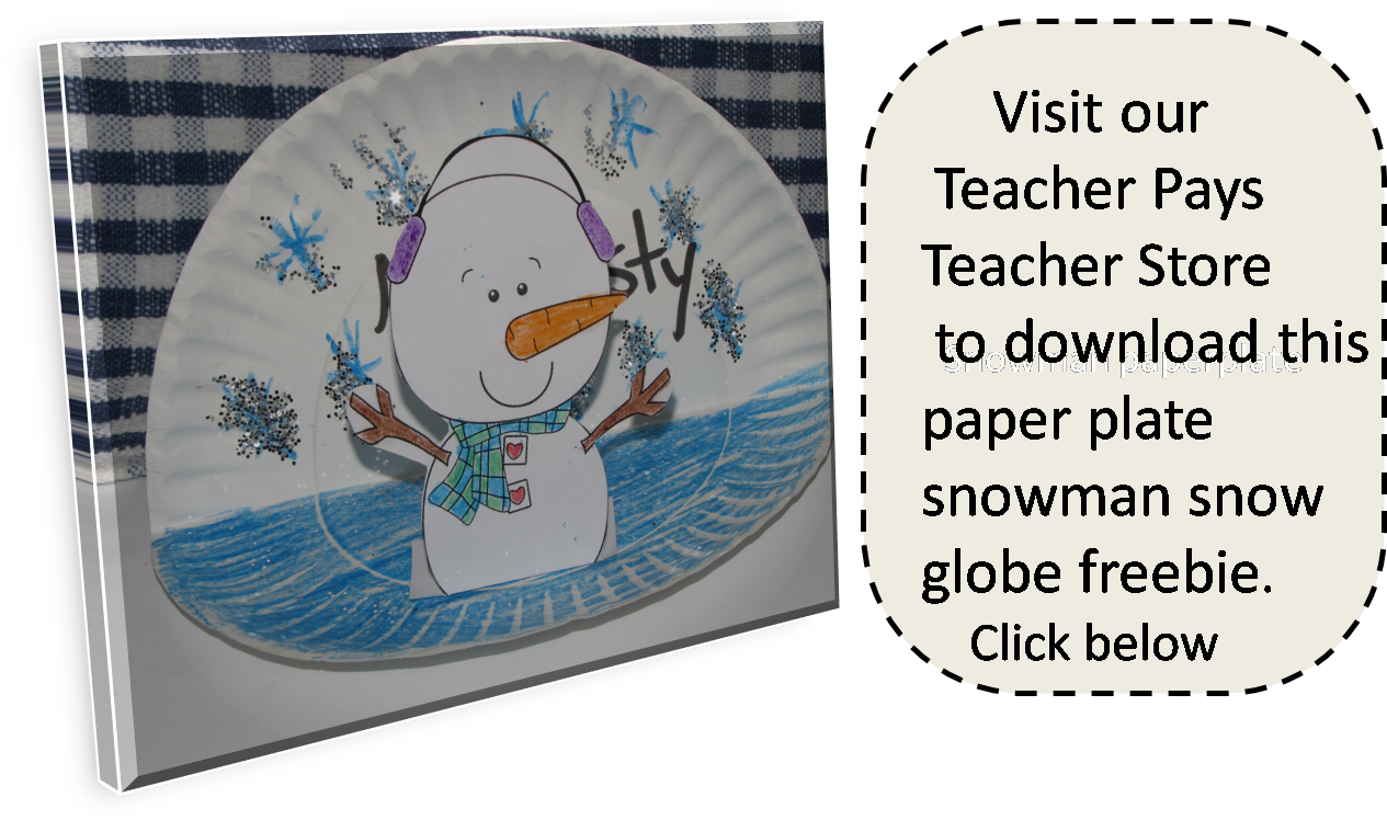 Download Snowman Paper Plate Snow Globe Freebie - Cartoon | Transparent ...