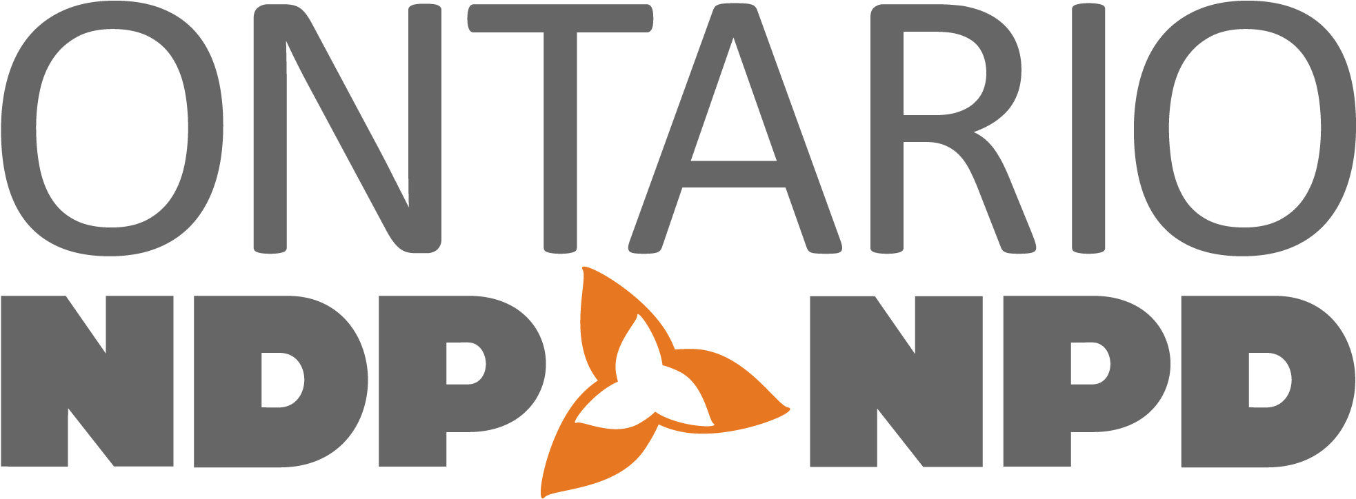 2-color Png - What's The Ndp Party Logos In Ontario (2000x752), Png ...