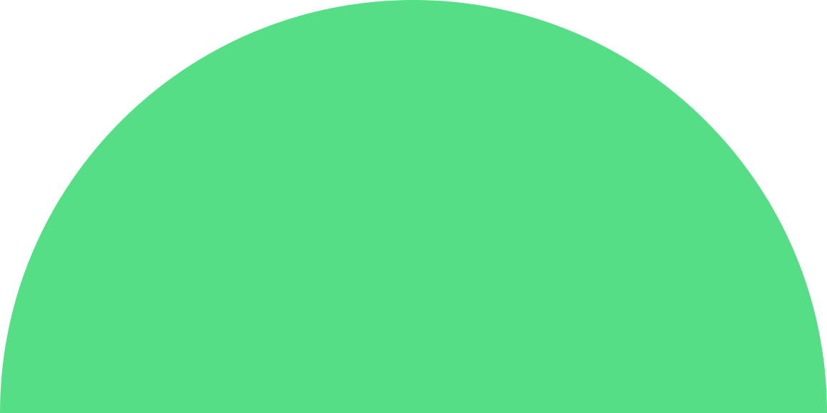 Green Semicircle - Circle (1158x579), Png Download