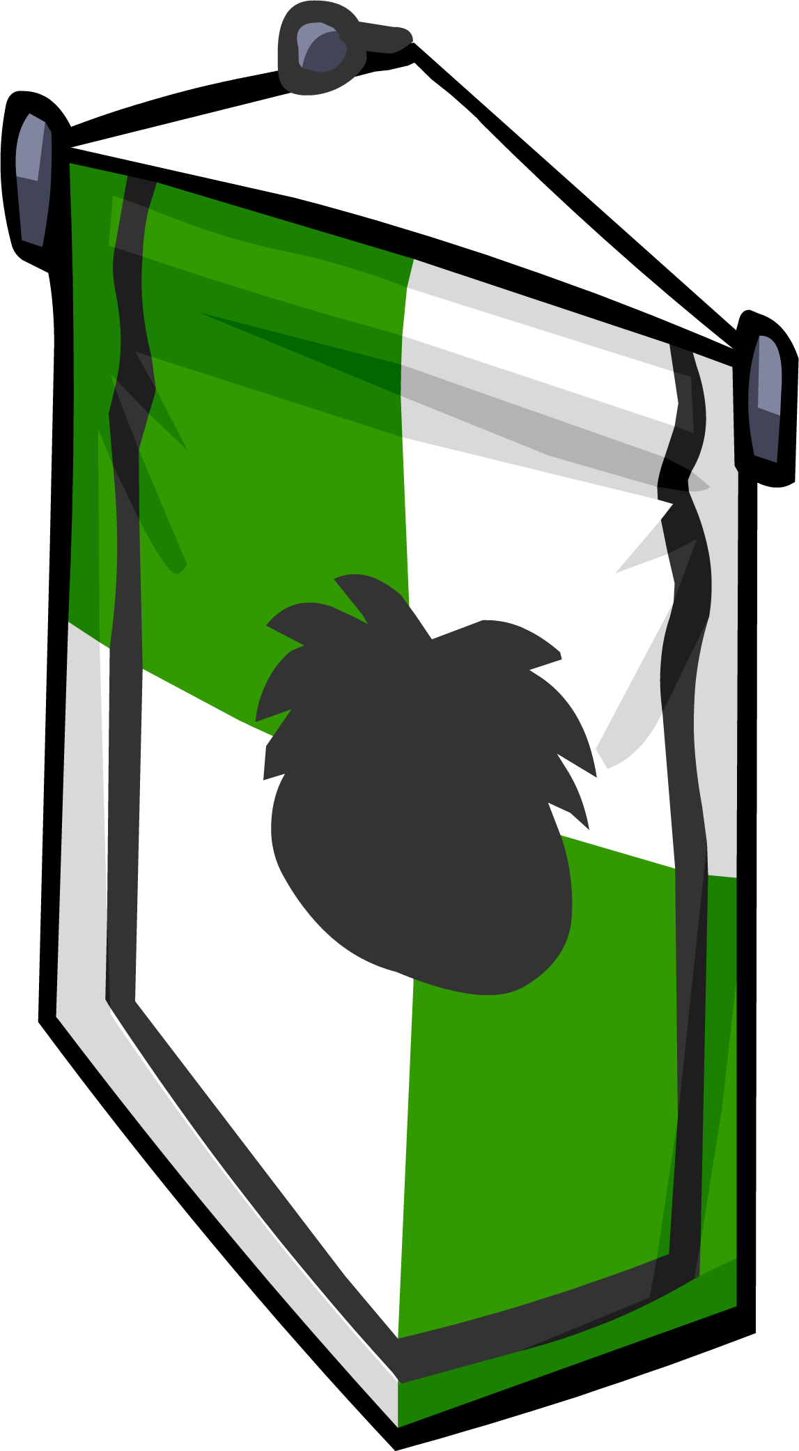 Green Banner Sprite 007 - Bordered Yellow Banner (1147x2082), Png Download