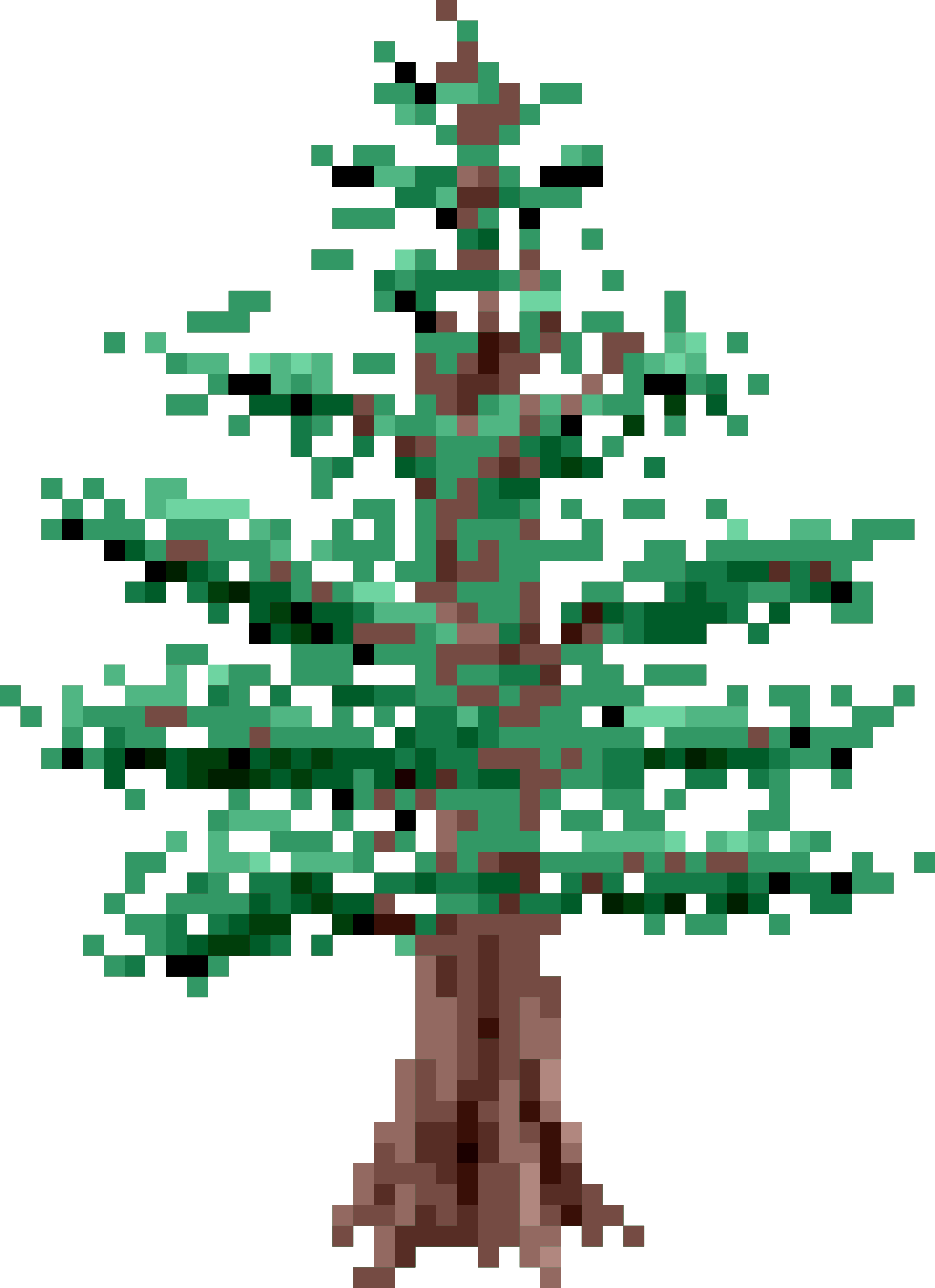 Big Image - 8 Bit Tree (1742x2400), Png Download