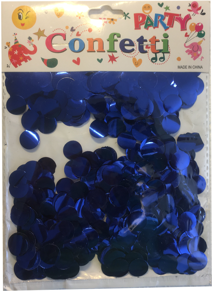Round Shape Confetti Foil 1,5 Cm Blue - Blue (1000x1000), Png Download