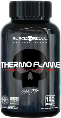 Thermo Flame Tabs - Thermo Flame Black Skull (500x500), Png Download