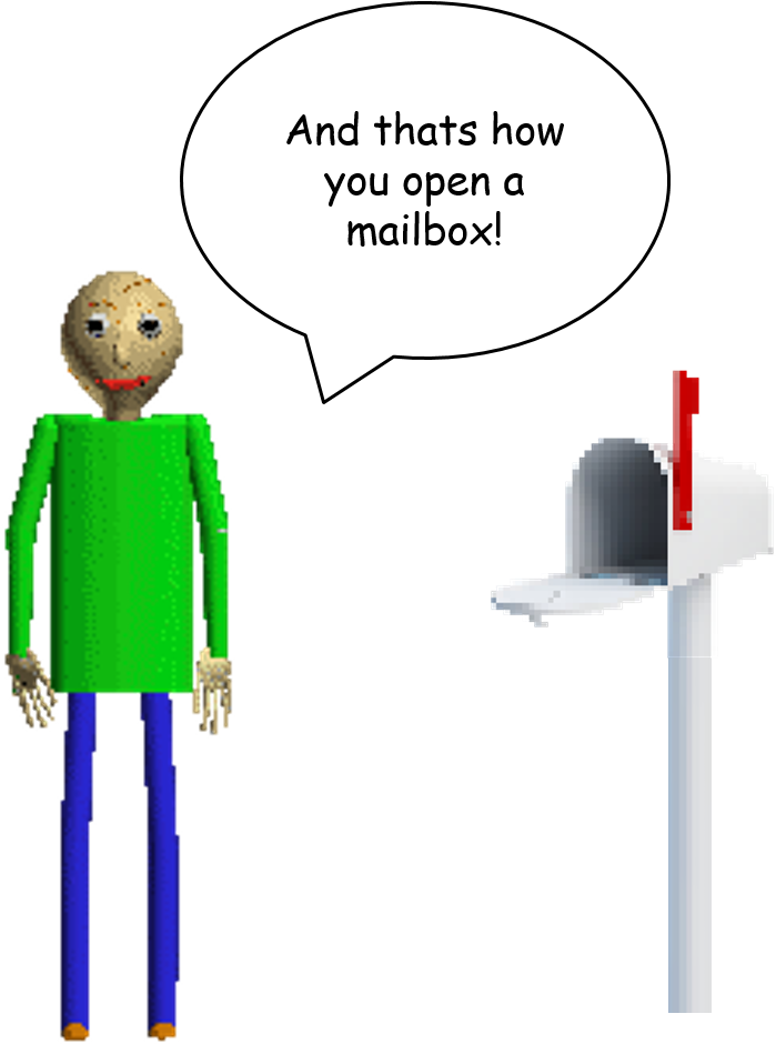 Mailbox - Baldi's Basics In Education And Learning Baldi (837x940), Png ...