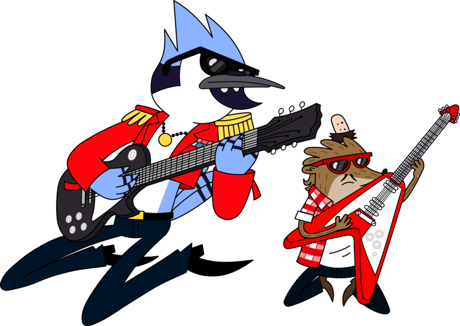 Future Mordecai And Future Rigby - Mordecai And Rigby Guitar (900x638 ...