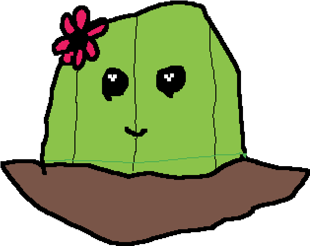 Download Derpy Cactus - Cartoon | Transparent PNG Download | SeekPNG