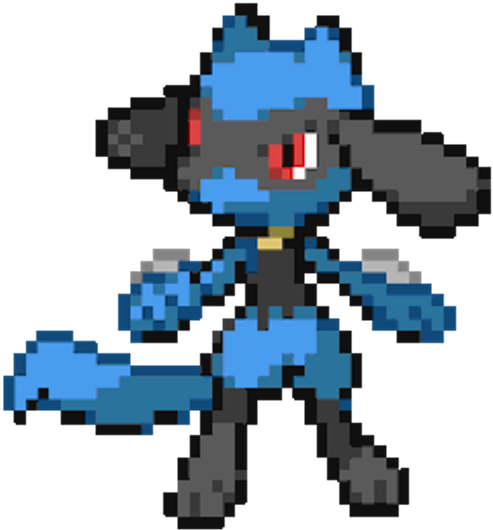Riolu Sticker - Riolu Pixel Art (1024x569), Png Download