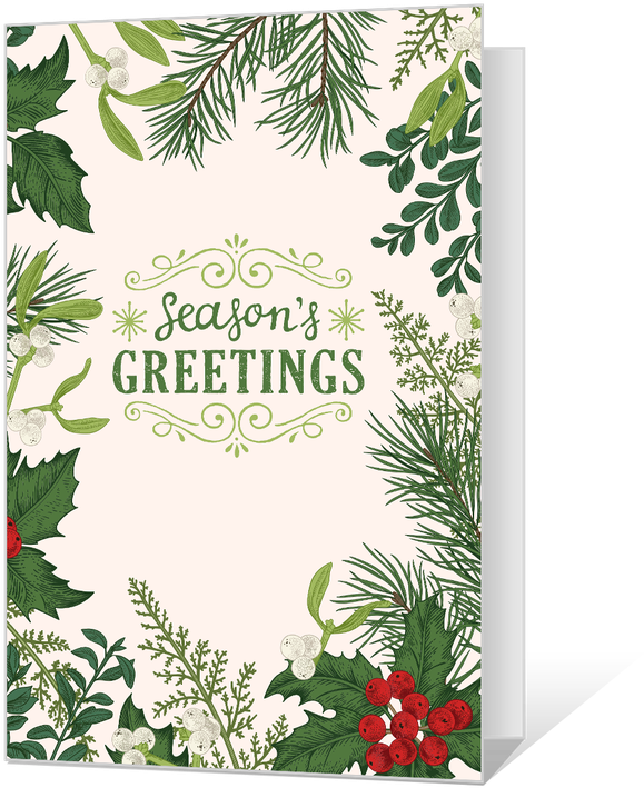 Download Season's Wishes Printable - Vintage Christmas Mistletoe Vector ...