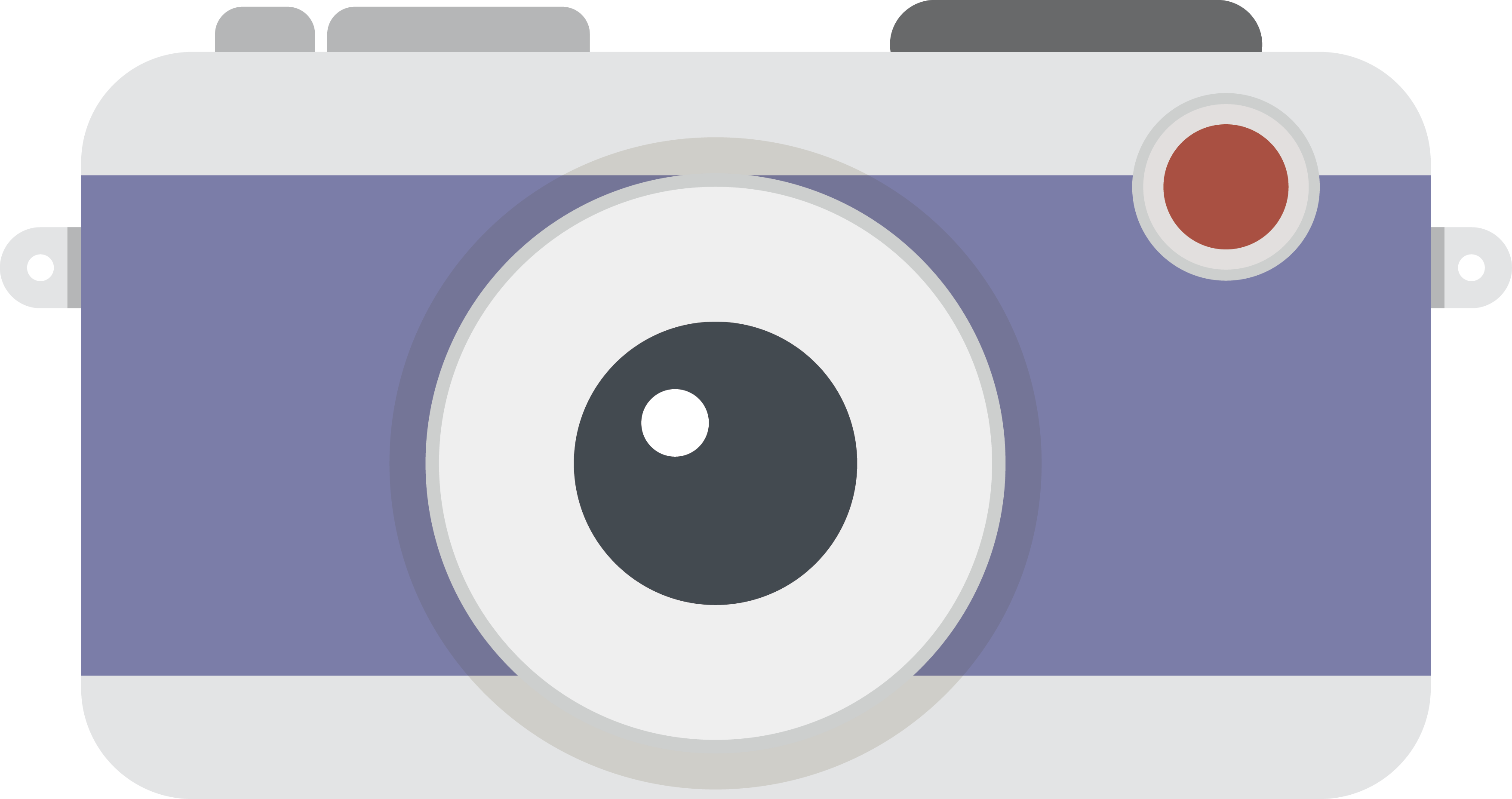 Photography Clipart Purple Camera - Circle (3516x1858), Png Download