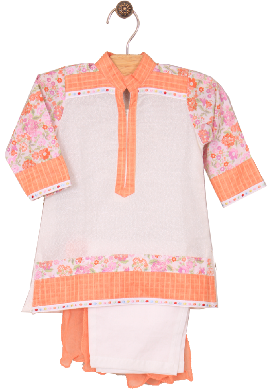 14957084460 Off White Karandi 3 Pcs Suit (1024x1496), Png Download