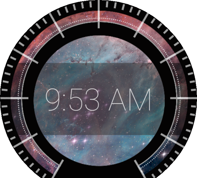 Nebulous Digital Watch Face Preview (640x580), Png Download