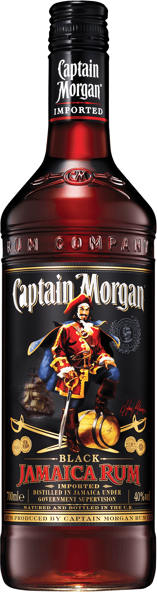 Captain Morgan Dark Png (600x2253), Png Download