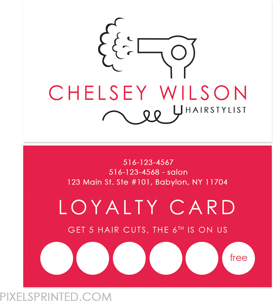 Hairstylist Loyalty - Hairdresser Salon Loyalty Card (1024x1024), Png ...