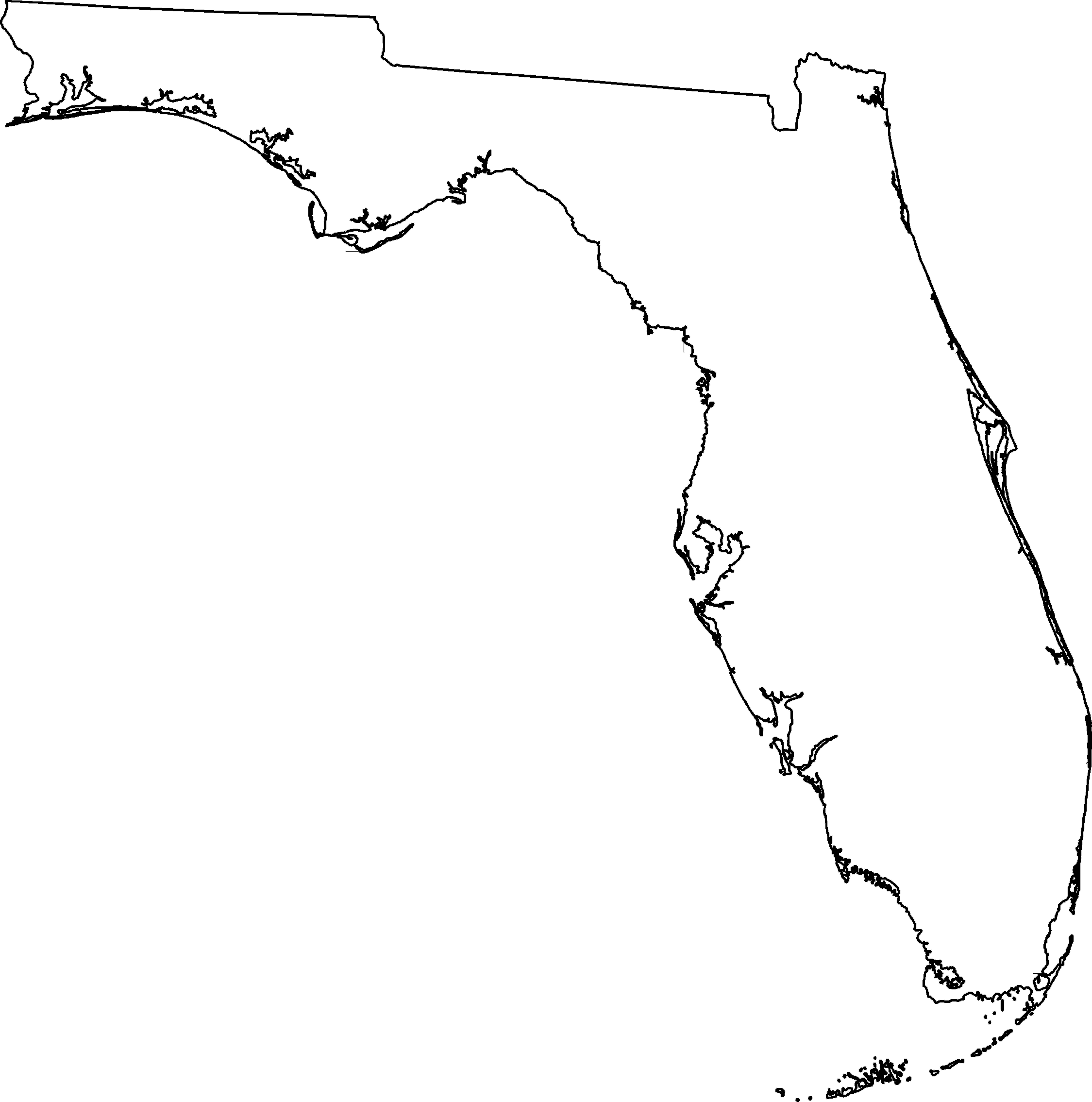 Download Floridaoutline - State Of Florida Outline Png | Transparent ...