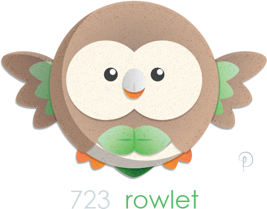 Rowlet Breaking Habit For A Second To Render The Adorable - Cartoon ...