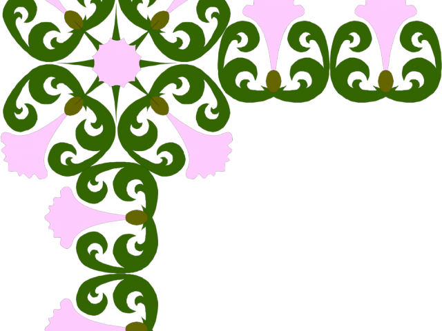 Purple Flower Clipart Corner Border - Clip Art (640x480), Png Download
