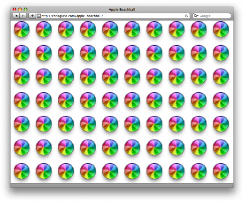 Apple Beach Balls - Beach Ball Apple (480x398), Png Download