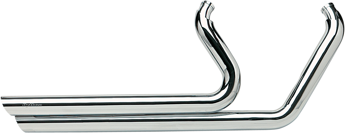 Python Chrome Staggered Duals Slash Cut Exhaust System - Dual Exhaust ...