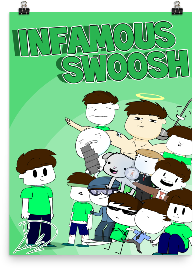 Infamous Swoosh (1000x1000), Png Download