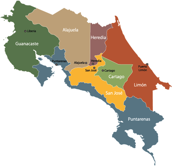 Costa Rica Map Vector (600x600), Png Download