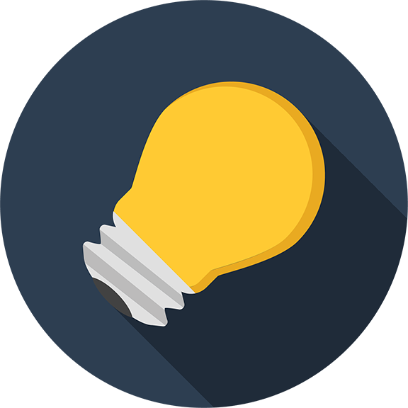 Light Bulb Logo - Circle (576x576), Png Download