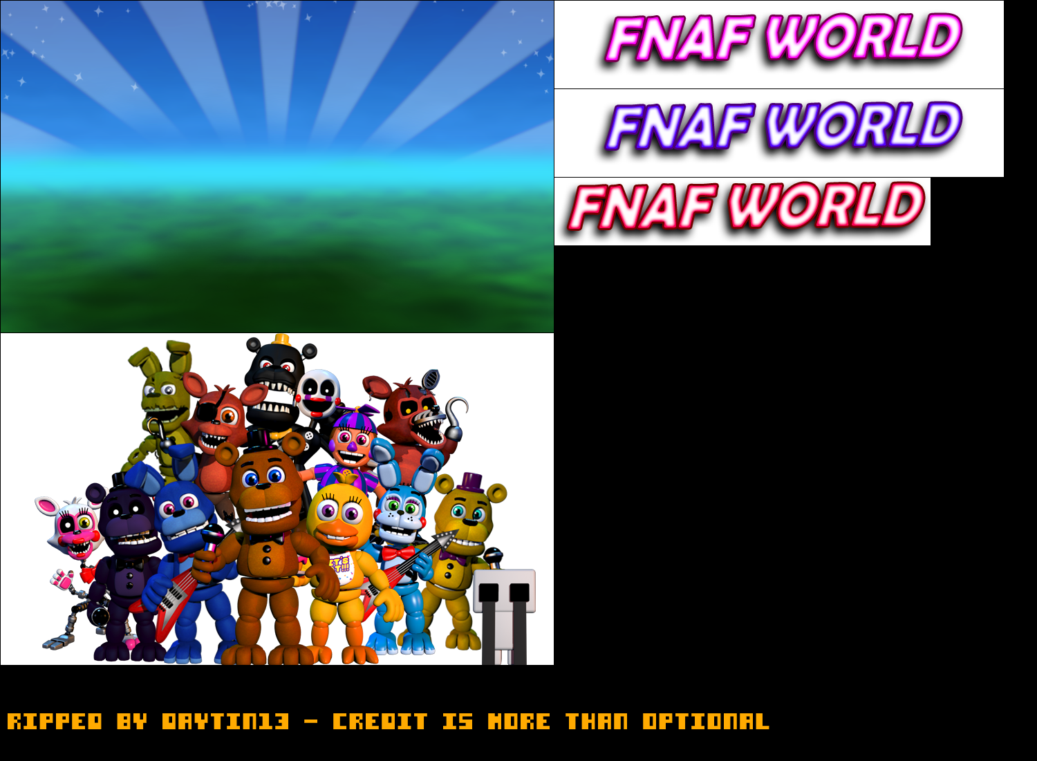 Pc Computer Fnaf World Title Screen Assets The - Fnaf World Png ...