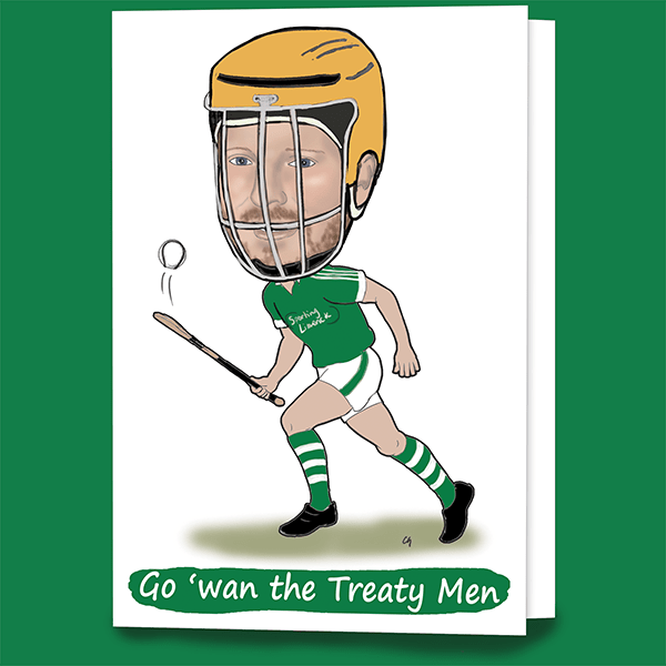 Limerick Hurling Greeting Caricature Card - Limerick Hurling (600x600 ...