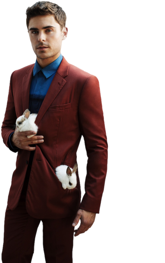 Zac Efron With Animals (800x978), Png Download