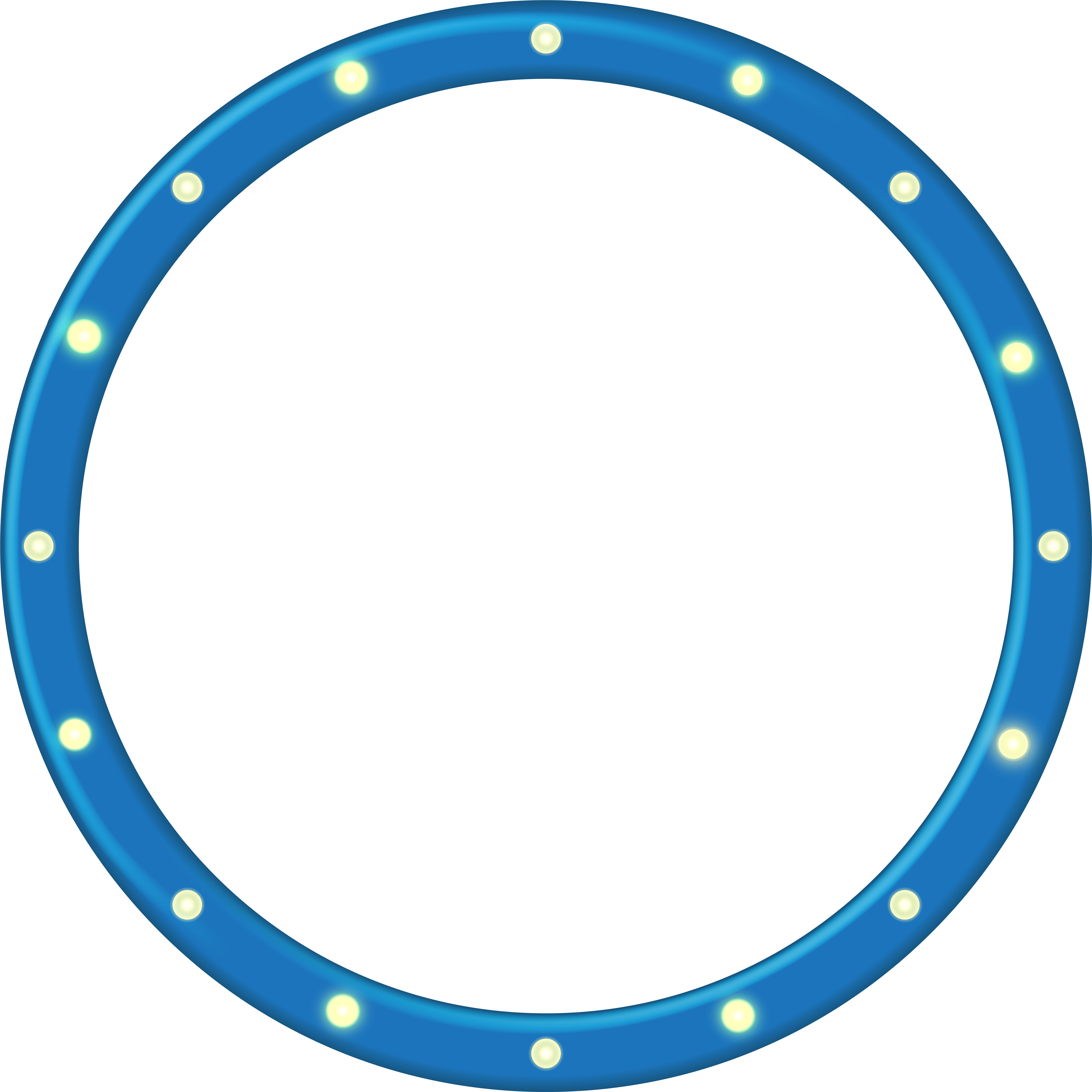 Round Blue Borders And Frames