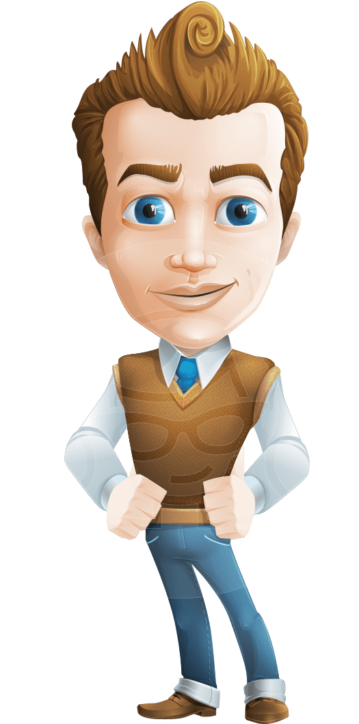 Jim Magnetizing - John Cartoon Character (612x1060), Png Download