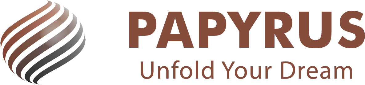 Papyrus-logo - Beige (1212x396), Png Download