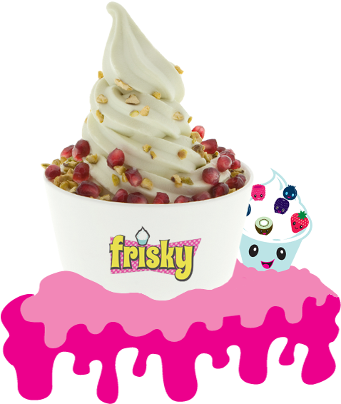 Pot - Frisky Froyo (550x600), Png Download