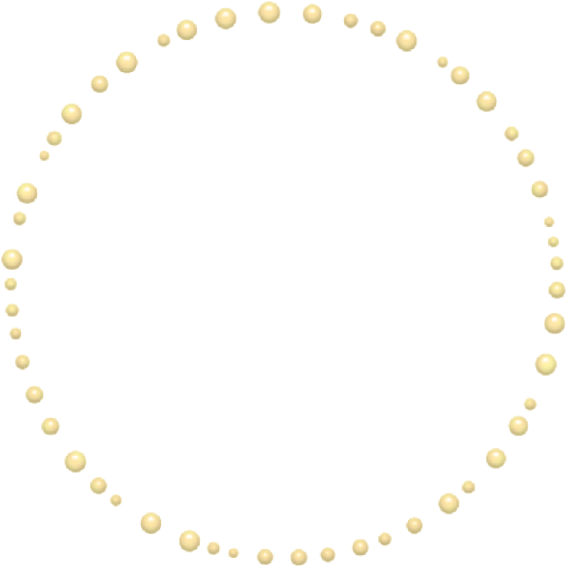 Download Mq Yellow Pearls Round Frame Frames Border Borders - Chaine De ...